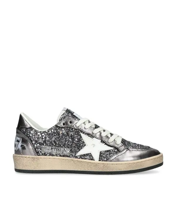 GOLDEN GOOSE Glitter Ball Star Sneakers - Grey