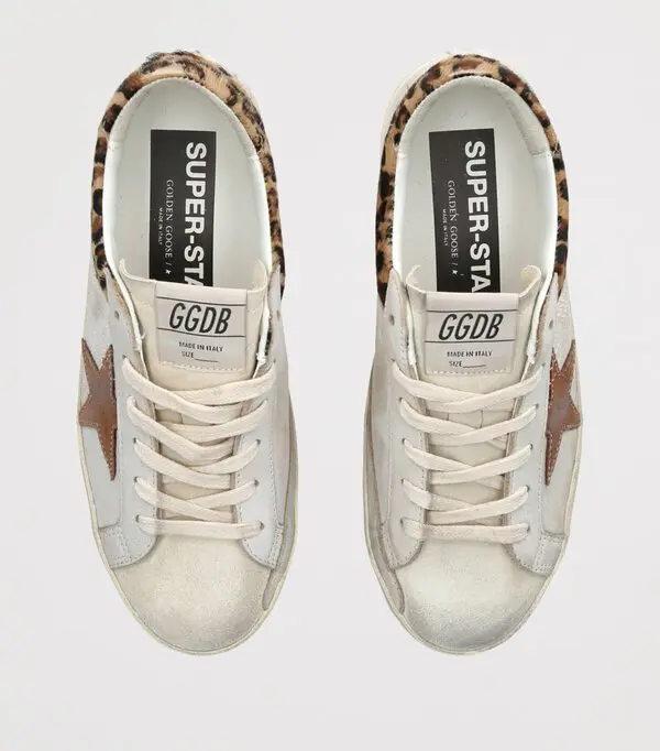 GOLDEN GOOSE Leather Super-star Sneakers - White