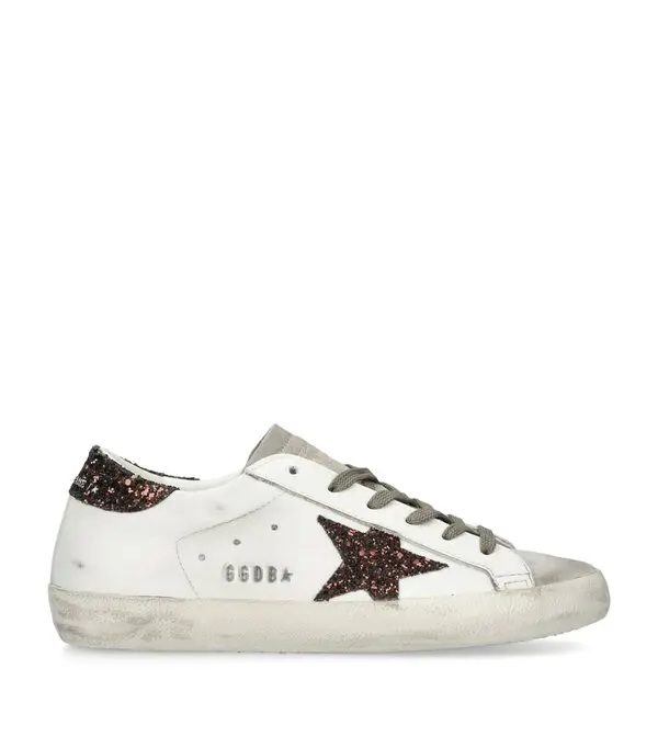 GOLDEN GOOSE Leather Super Star Sneakers - Beige