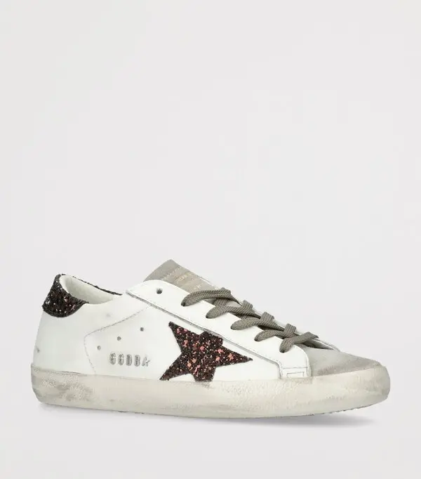 GOLDEN GOOSE Leather Super Star Sneakers - Beige