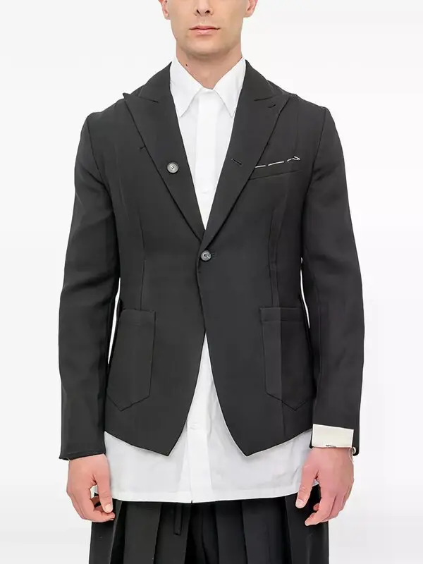 SETCHU Origami Single-breasted Suit Jacket - Grey