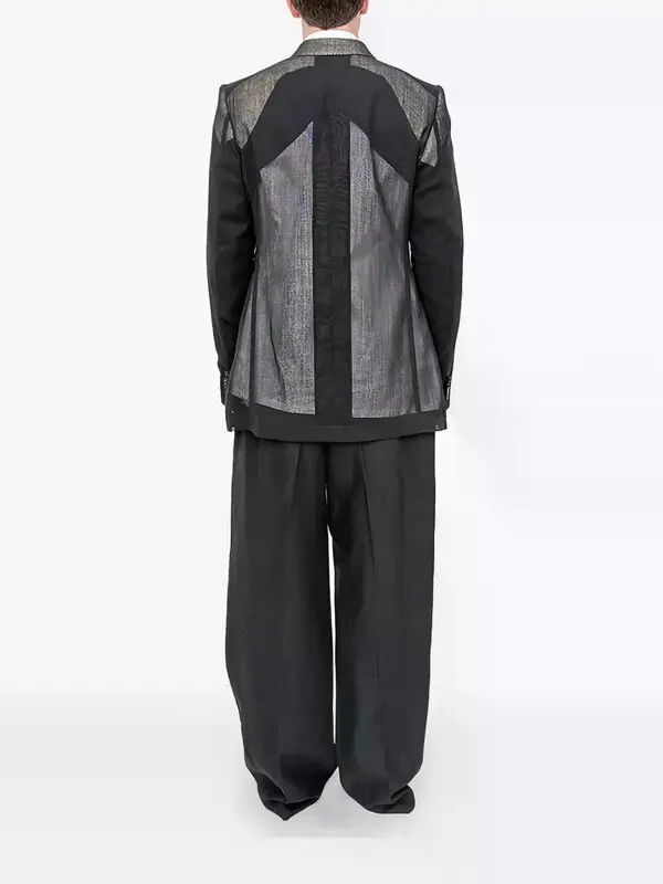 SETCHU Metallic-effect Panelled Blazer