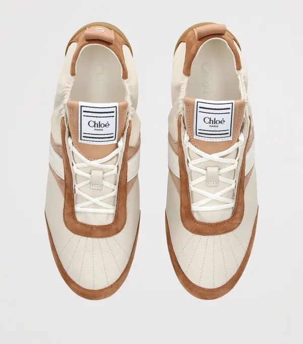 Chloé Leather-suede Kick Sneakers - Brown