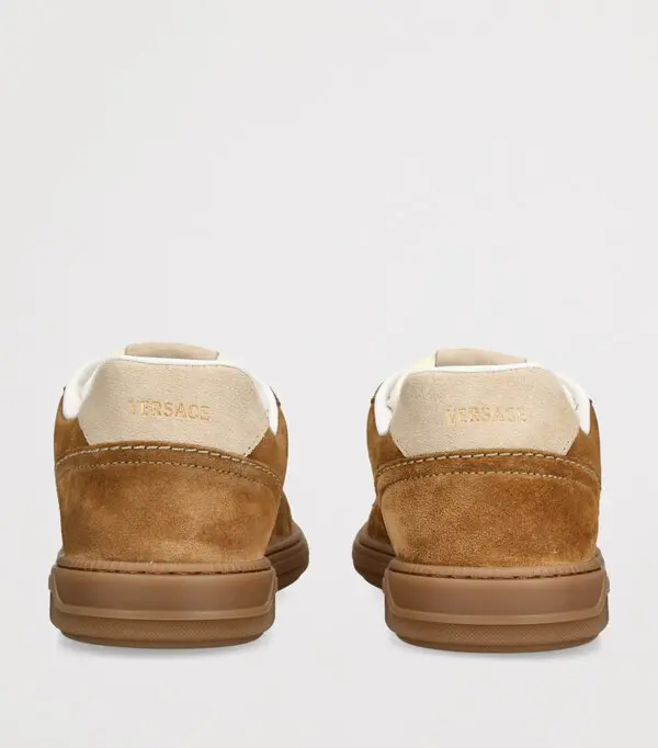 Versace Suede Low-top Sneakers - Beige