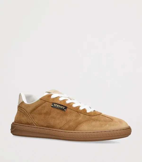 Versace Suede Low-top Sneakers - Beige