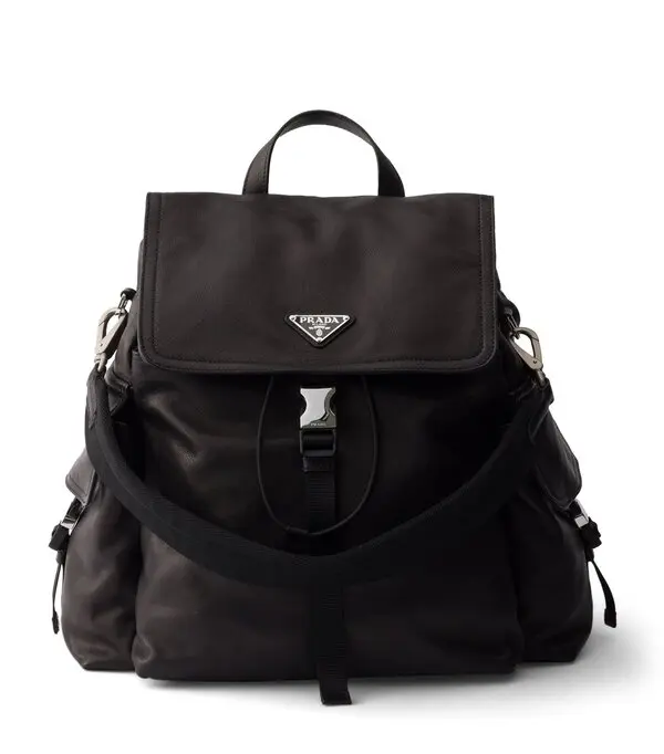 Prada Leather Explore Backpack - Black