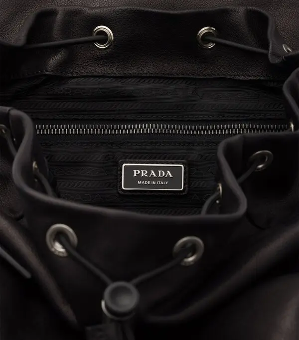 Prada Leather Explore Backpack - Black
