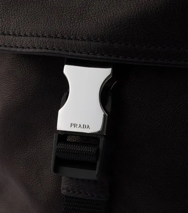 Prada Leather Explore Backpack - Black