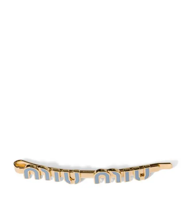 Miu Miu Enamelled Hair Clip - Turquoise