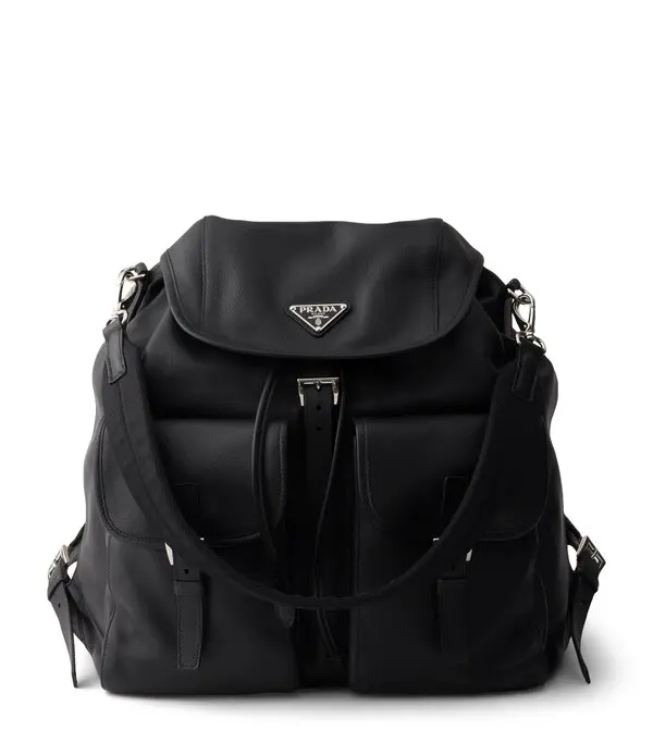 Prada Leather Backpack - Black