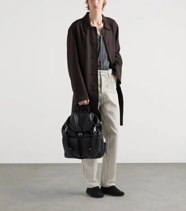 Prada Leather Backpack - Black