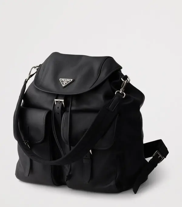 Prada Leather Backpack - Black