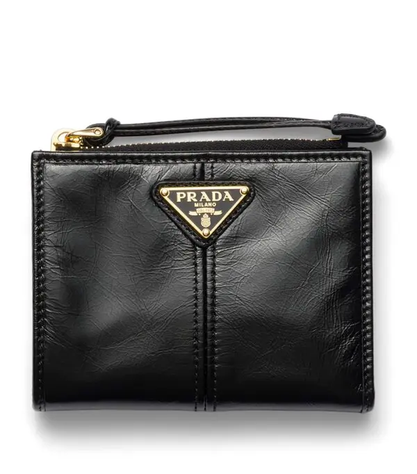 Prada Small Leather Wallet - Black