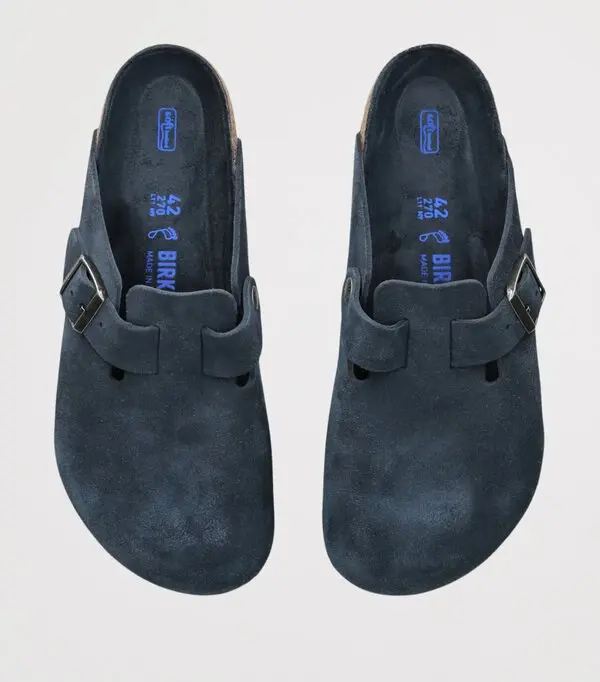 BIRKENSTOCK Suede Boston Clogs