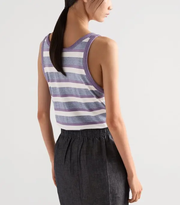 Prada Cotton Stripe Tank Top
