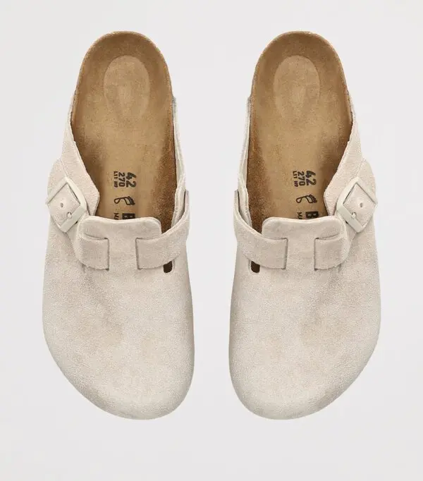 BIRKENSTOCK Suede Boston Clogs