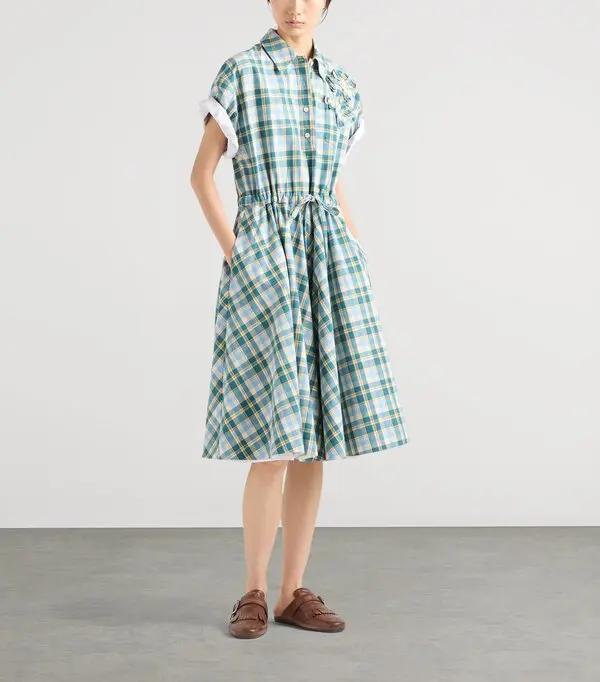 Prada Cotton Shirt Dress - Neutral