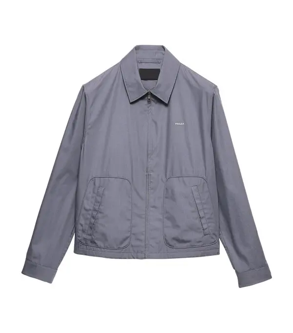 Prada Technical Cotton Zip-up Blouson Jacket
