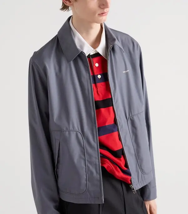 Prada Technical Cotton Zip-up Blouson Jacket