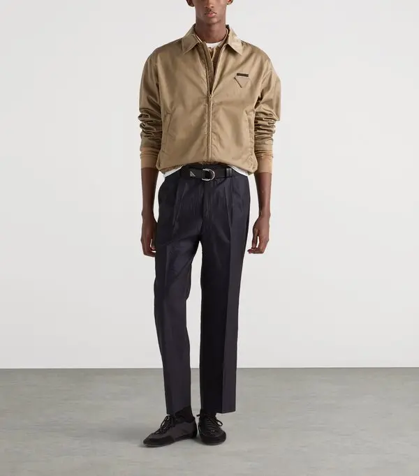 Prada Re-nylon Blouson Jacket - Neutral