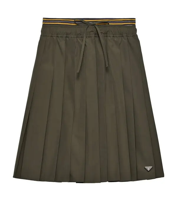 Prada Pleated Midi Skirt - Green