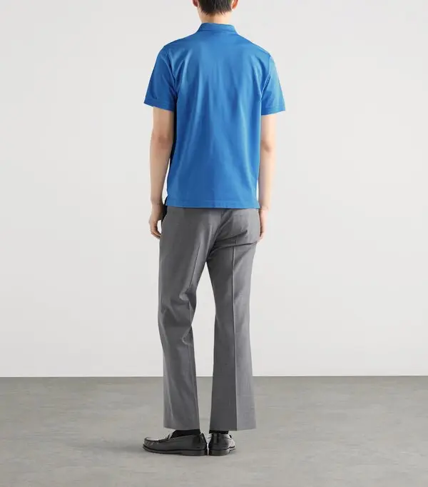 Prada Cotton Piqué Polo Shirt - Turquoise