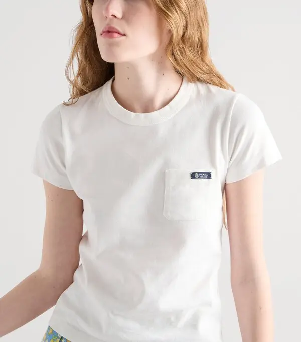 Prada Cotton Jersey Logo T-shirt