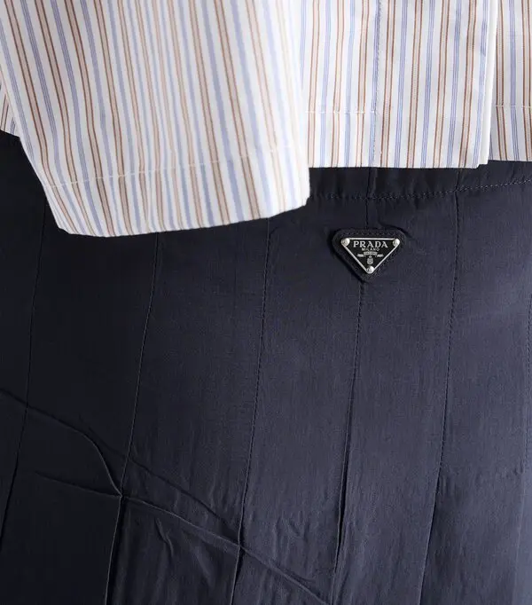 Prada Silk Pleated Midi Skirt