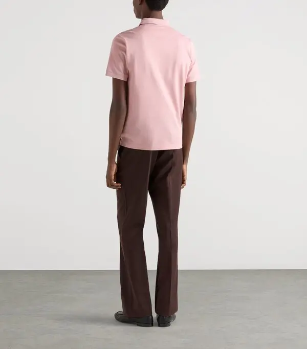 Prada Cotton Piqué Polo Shirt - Pink
