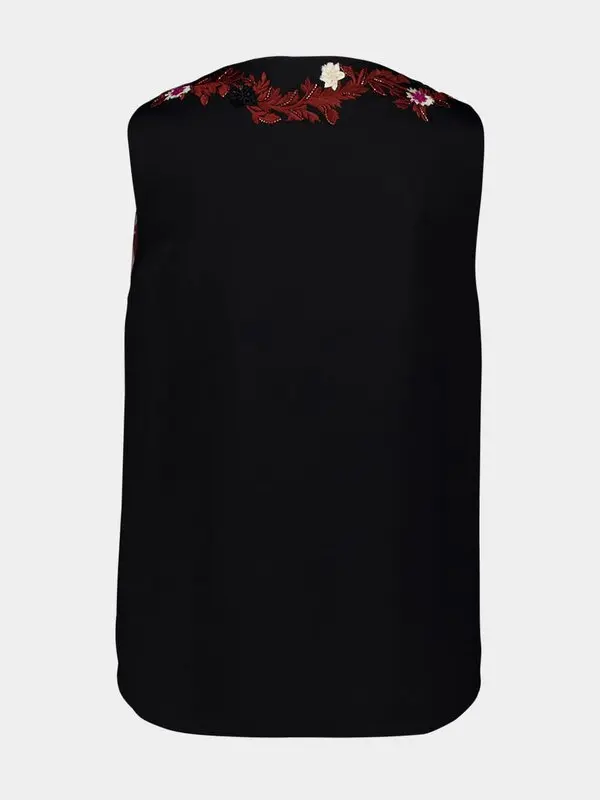 La DoubleJ La Scala Embroidered Jersey Top - Multicolour