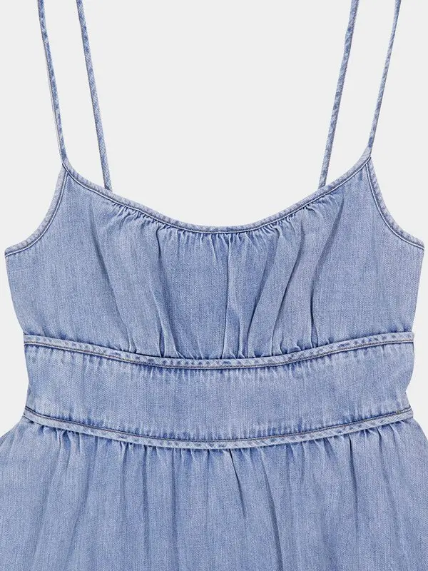 Zimmermann Wanderlust Denim Picnic Dress - Blue