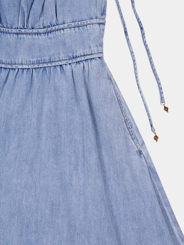 Zimmermann Wanderlust Denim Picnic Dress - Blue