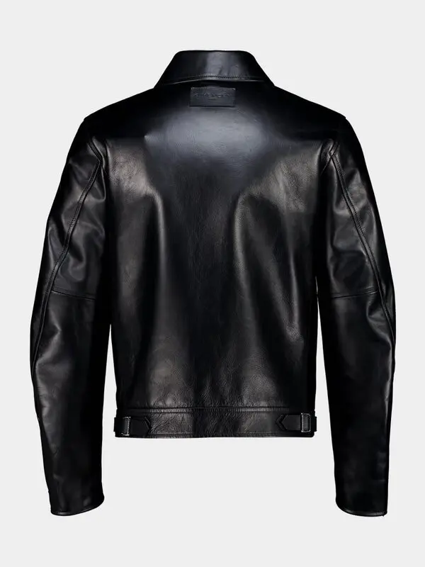 Givenchy Biker Zipped Blouson In Bull Leather
