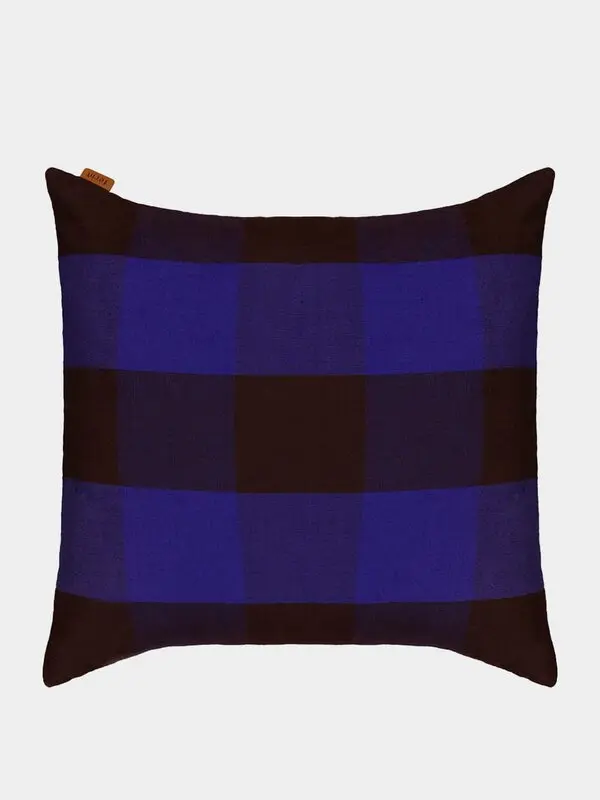 FERM LIVING Checked Grand Cushion - Blue