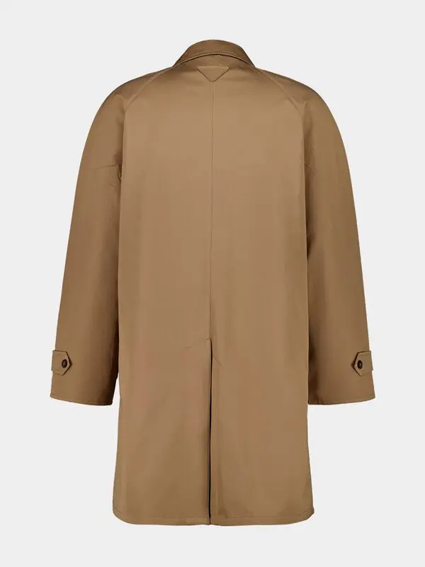 Prada Reversible Cotton Buttoned Coat - Brown