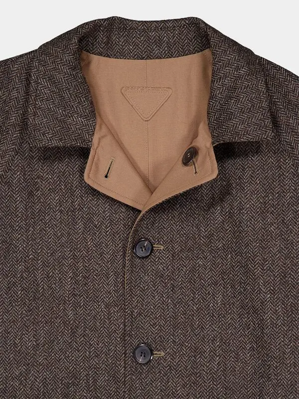 Prada Reversible Cotton Buttoned Coat - Brown