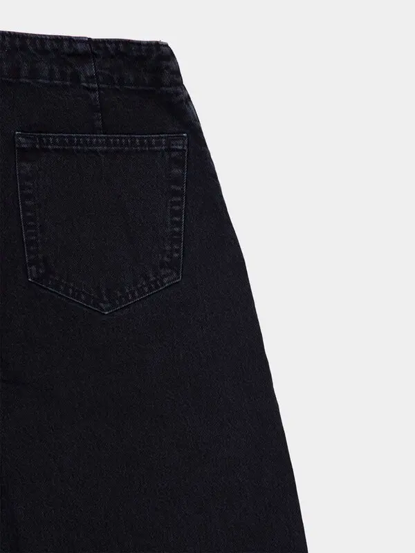 FRAME Sutro Dark Zip Wide-leg Jeans - Blue