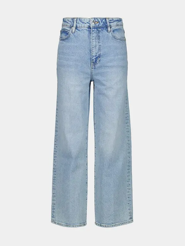 FRAME Dolly Light Wide-leg Jeans - Blue