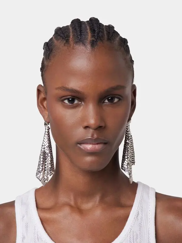 Rabanne Chainmail Drop Earrings - Silver