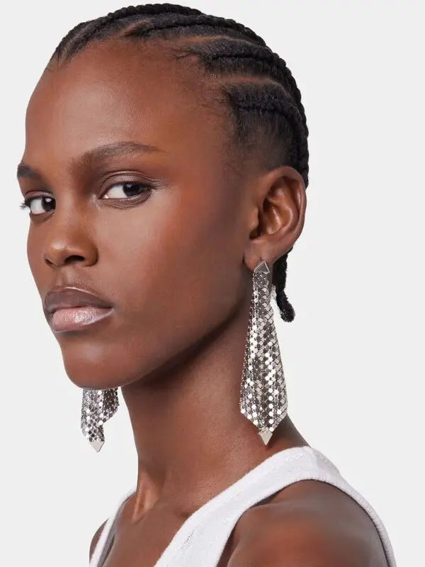 Rabanne Chainmail Drop Earrings - Silver