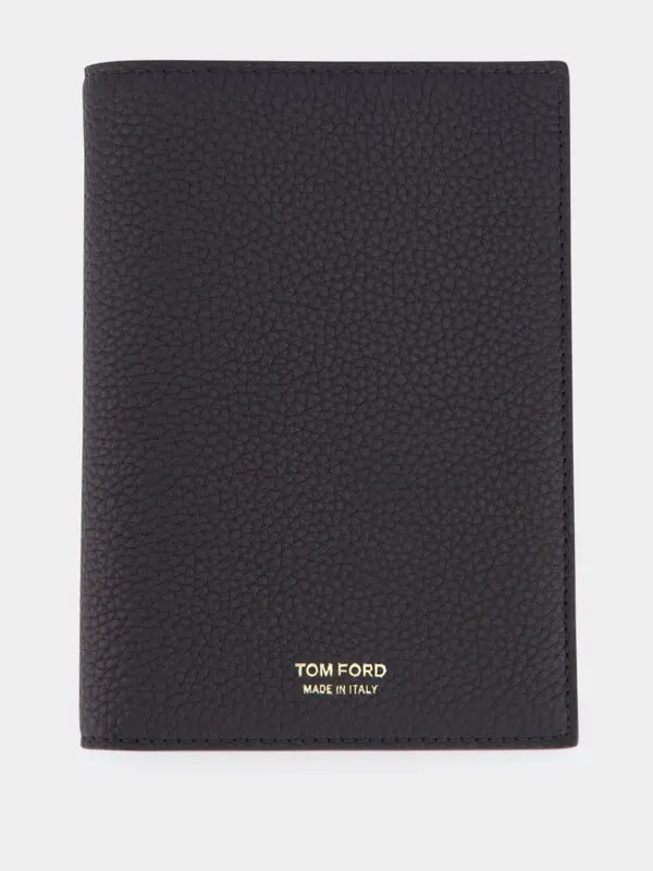 TOM FORD Grain Leather Bi-fold Wallet - Black