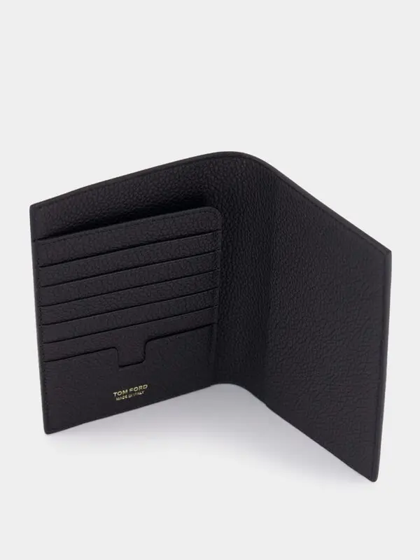 TOM FORD Grain Leather Bi-fold Wallet - Black