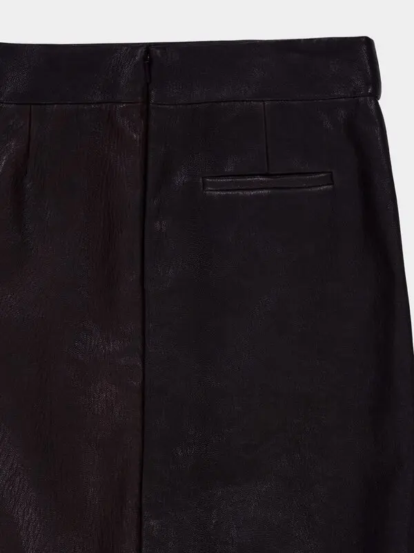 FERRAGAMO Midi Leather Skirt