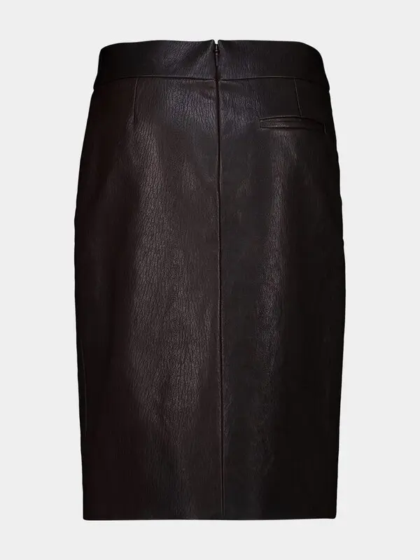FERRAGAMO Midi Leather Skirt