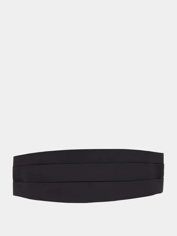 TOM FORD Silk Cummerbund Belt - Black