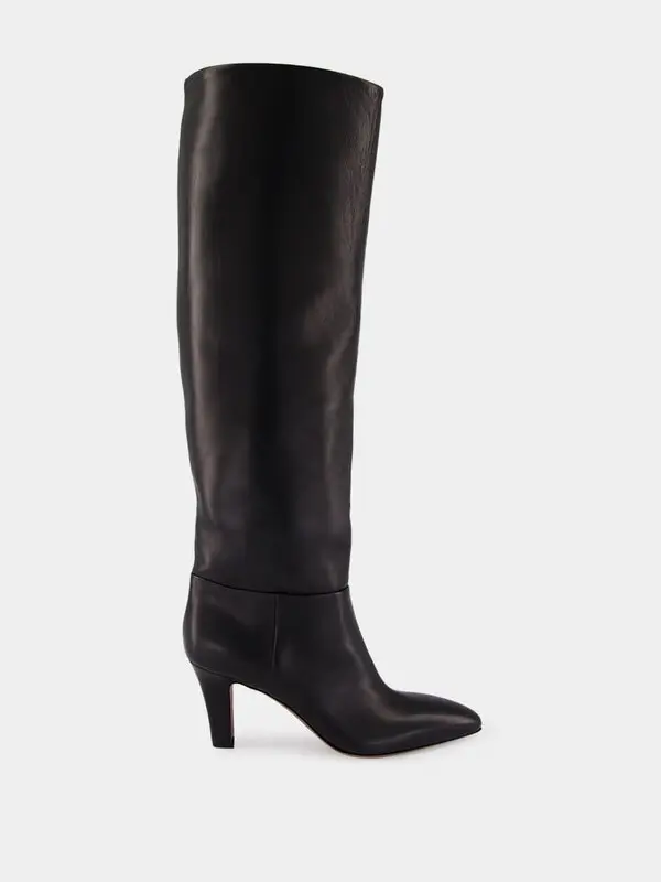 Paris Texas Elsa 75 Leather Knee-high Boots - Black