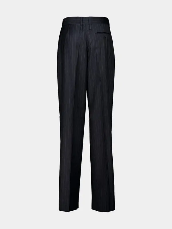 FERRAGAMO Pinstripe Wool Wide-leg Trousers