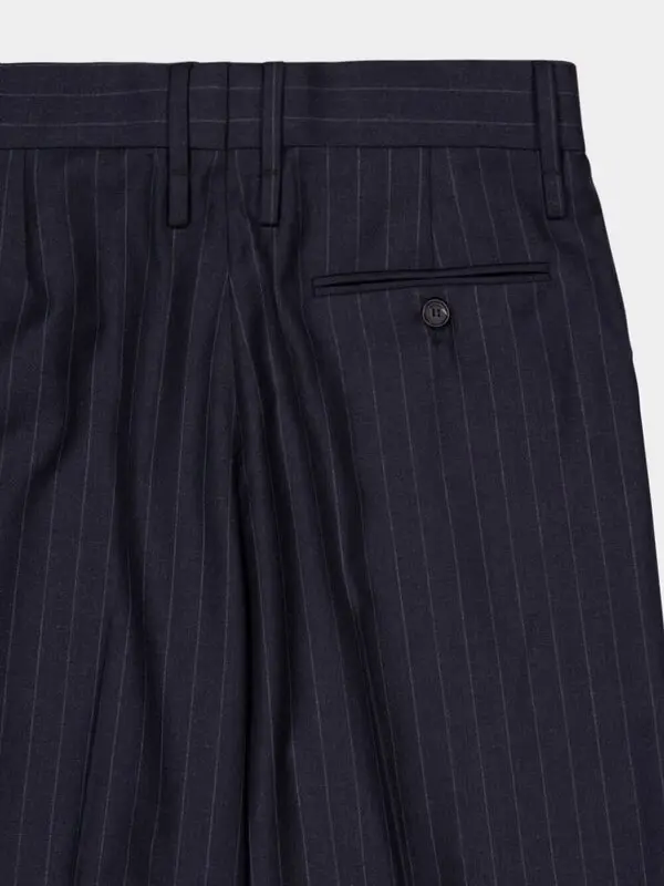 FERRAGAMO Pinstripe Wool Wide-leg Trousers