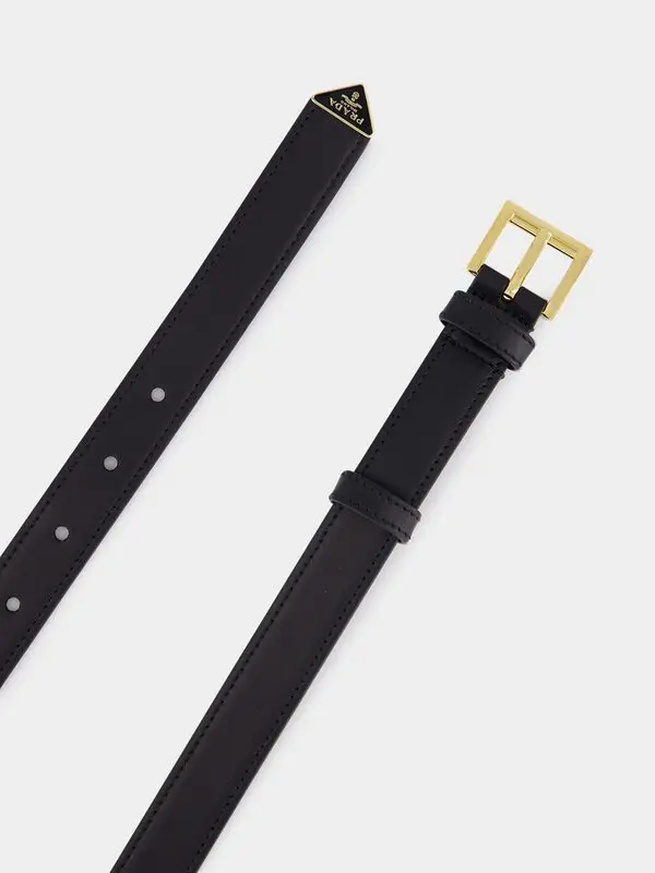 Prada Calf Leather Belt - Black