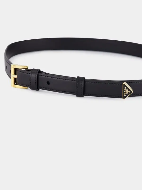 Prada Calf Leather Belt - Black